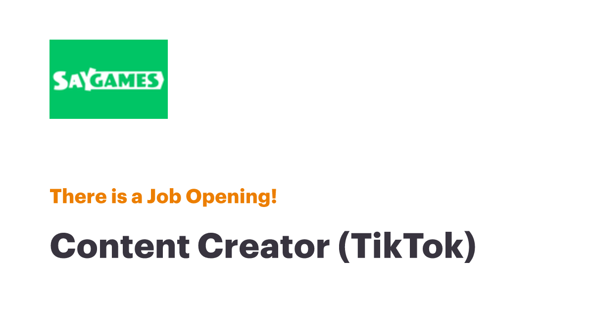 SayGames Job Openings