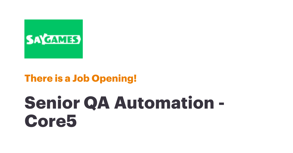 SayGames Job Openings